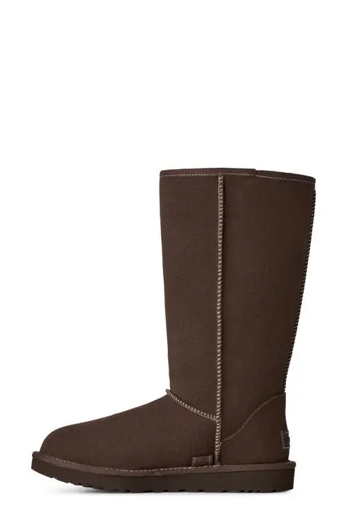 UGG Classic Tall Western Boot With Genuine Calf Hair Trim - Burnt Cedar