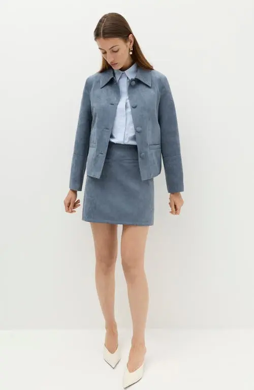 M&s Faux Suede Miniskirt