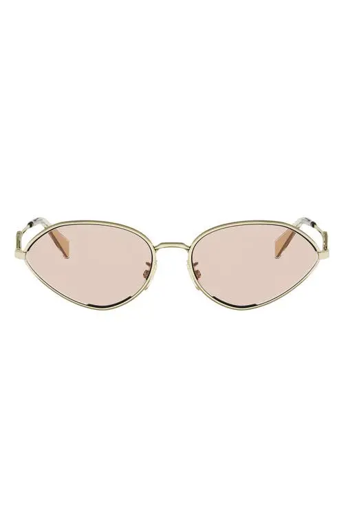 Celine Wired 58mm Almond Sunglasses - Gold/brown