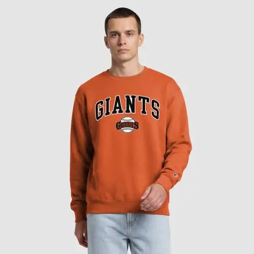 Champion Black San Francisco Giants Volume Sweatshirt - Orange
