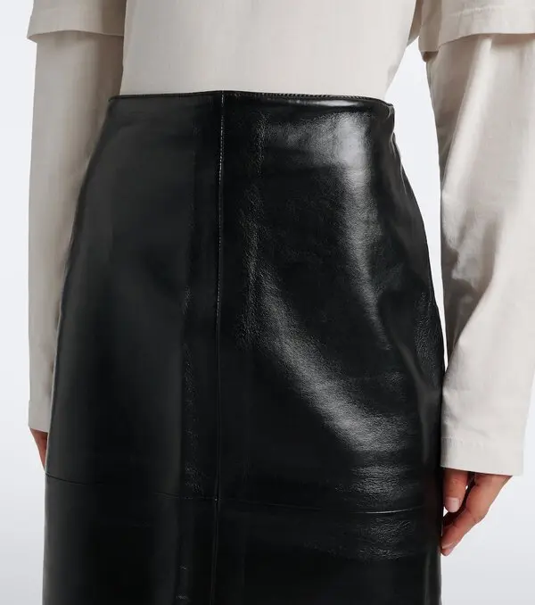 AGOLDE Hikson Leather-blend Pencil Skirt