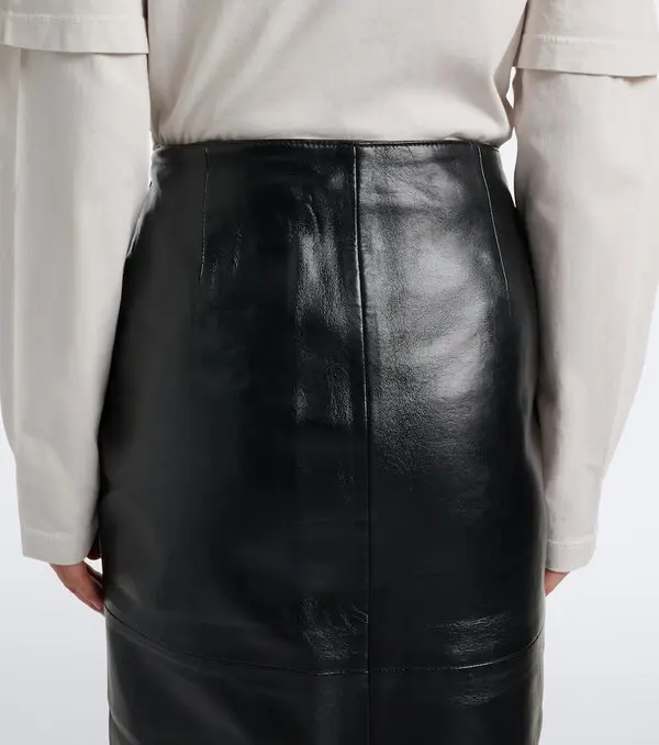 AGOLDE Hikson Leather-blend Pencil Skirt