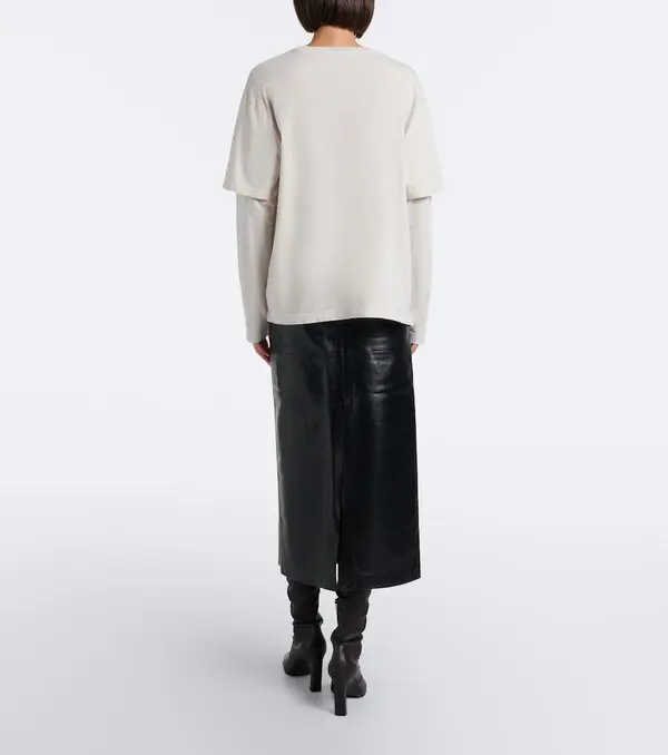 AGOLDE Hikson Leather-blend Pencil Skirt