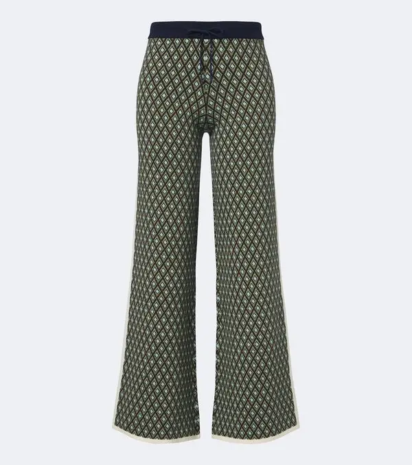 The Upside Viva Juniper Cotton-blend Wide-leg Pants