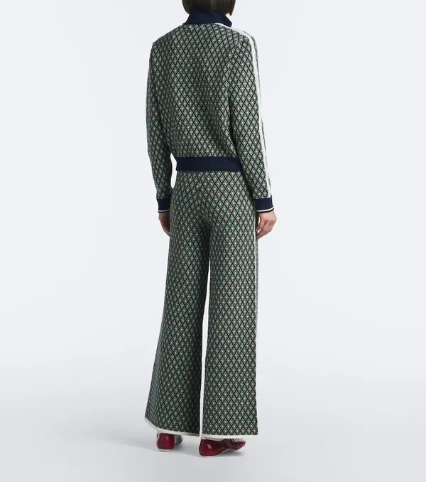 The Upside Viva Juniper Cotton-blend Wide-leg Pants