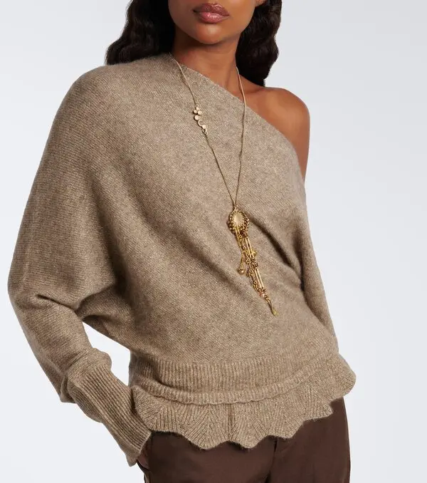 XU ZHI Ruffled Asymmetric Sweater