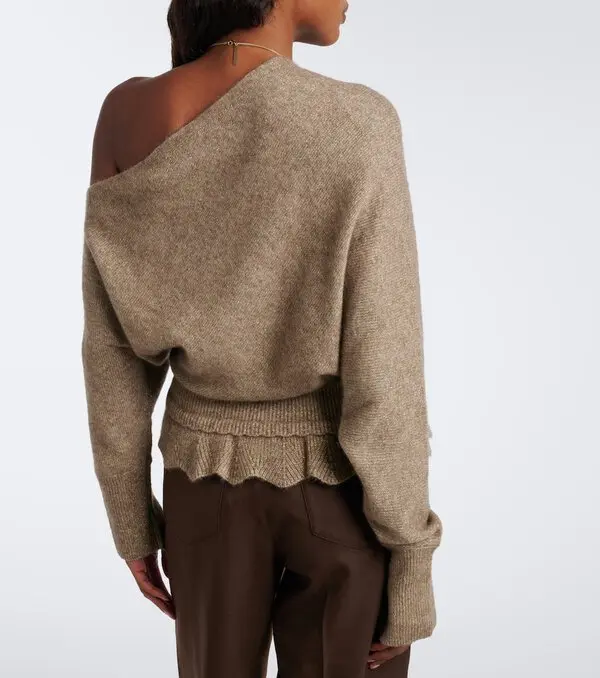 XU ZHI Ruffled Asymmetric Sweater