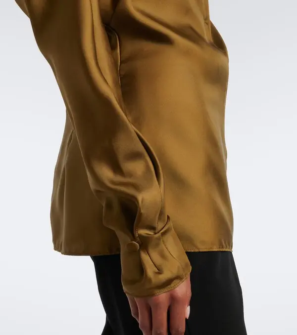 MUGLER Silk Twill Top
