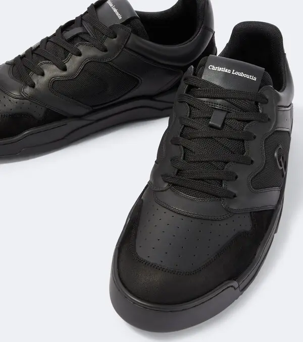 CHRISTIAN LOUBOUTIN Bsktball 1 Retro Leather Sneakers