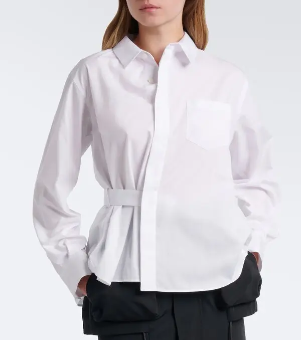 Sacai Cotton-blend Poplin Shirt