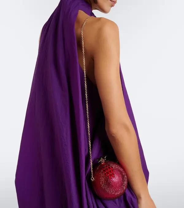 Judith Leiber Pomegranate Crystal-embellished Clutch