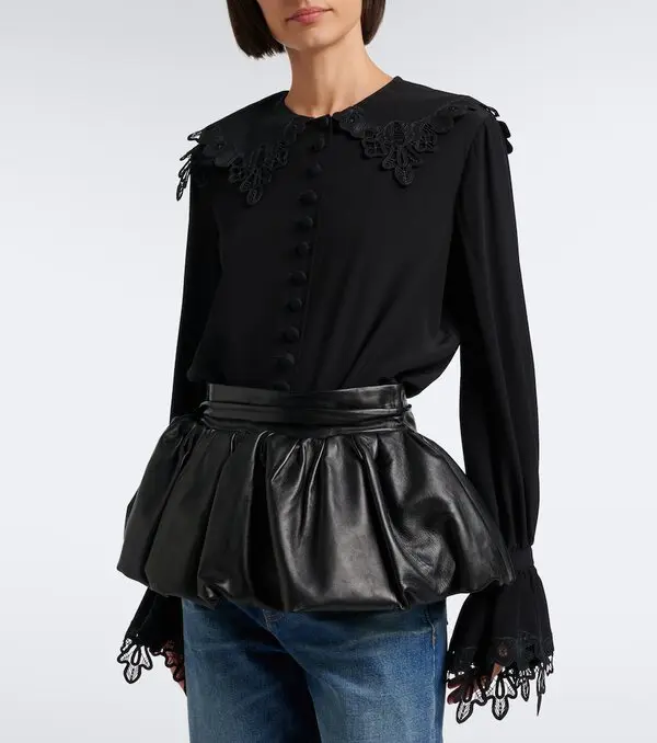 Chloé Pleated Leather Belt