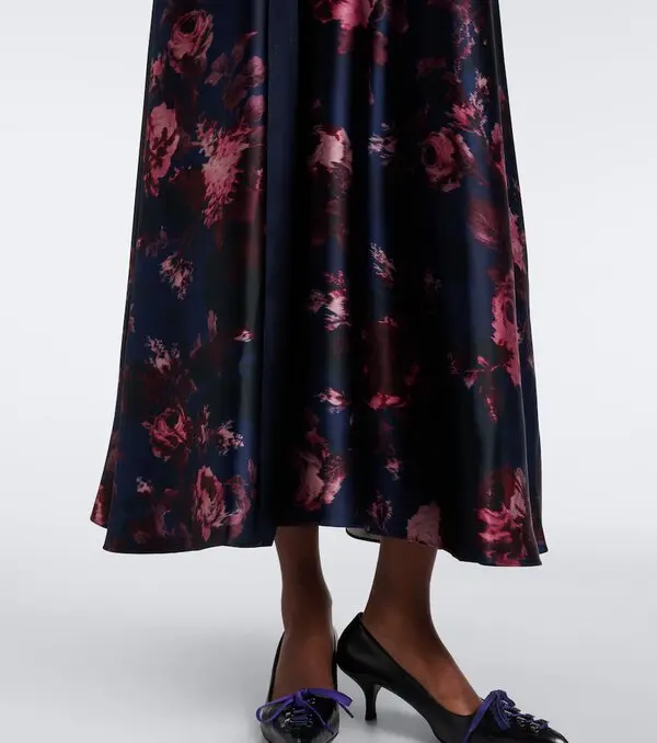 Erdem Belted Floral Bustier Dress