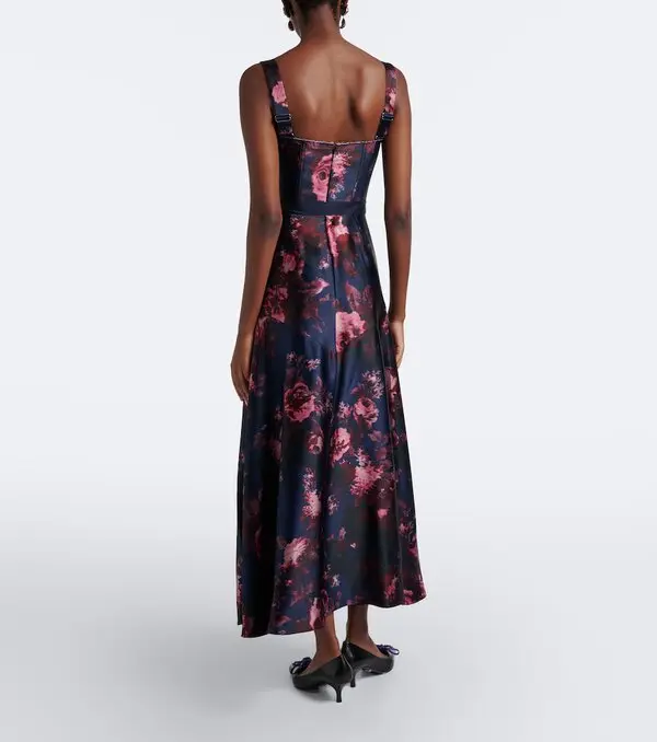 Erdem Belted Floral Bustier Dress