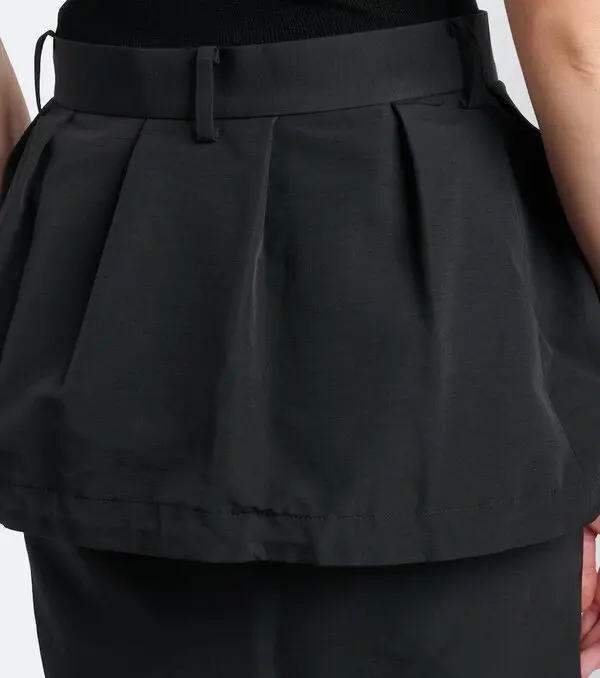 Sacai Cotton-blend Zip-up Midi Skirt