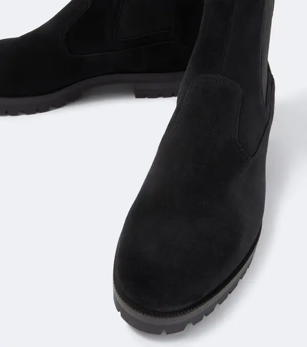CHRISTIAN LOUBOUTIN Cavernos Suede Chelsea Boots