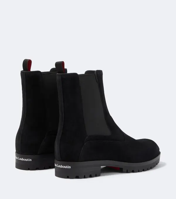 CHRISTIAN LOUBOUTIN Cavernos Suede Chelsea Boots