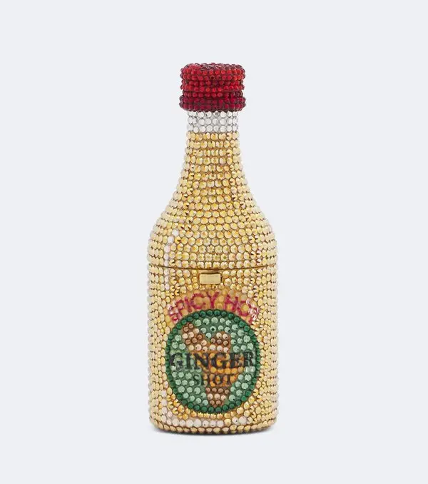 Judith Leiber Bottle Ginger Shot Mini Embellished Clutch