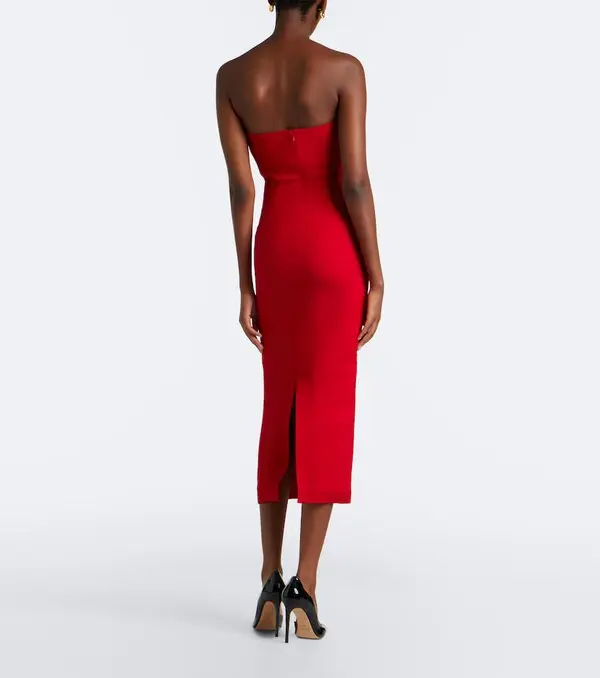 Roland Mouret Draped Wool And Silk Corset Dress