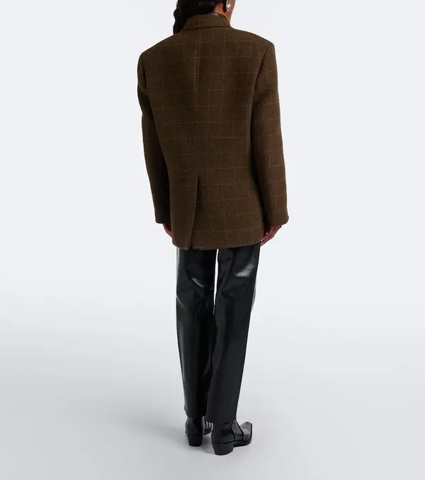 AGOLDE Lana Leather-blend Straight Pants