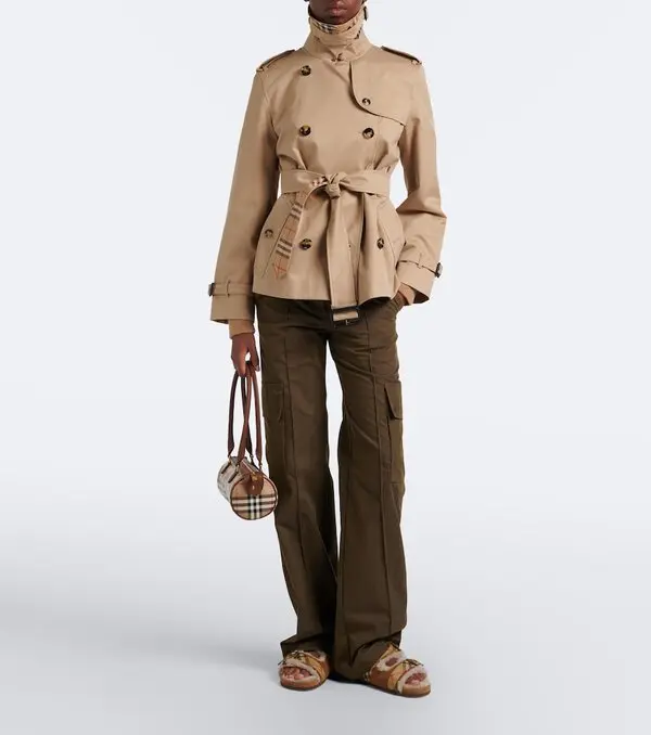 Burberry Check Shearling-lined Suede Sandals