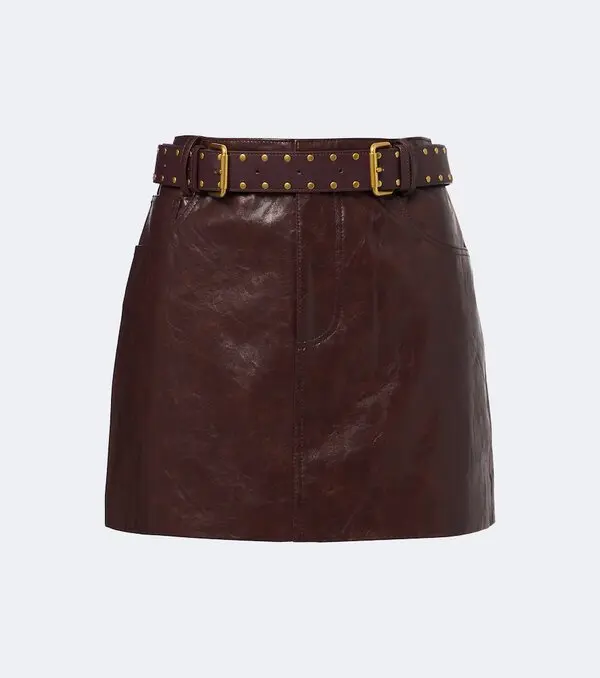 XU ZHI Belted Miniskirt