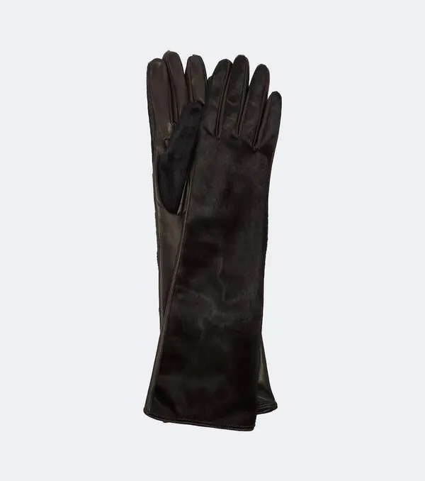 Nour Hammour Calf Hair And Leather Gloves
