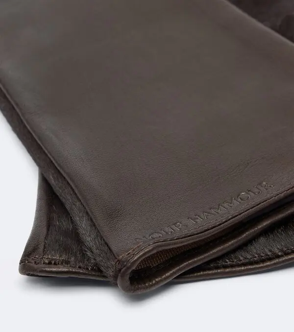 Nour Hammour Calf Hair And Leather Gloves
