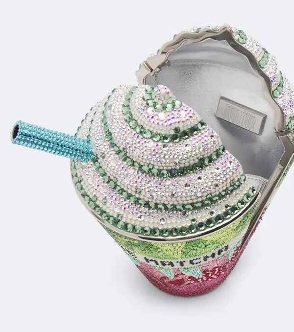 Judith Leiber Frozen Drink Matcha Embellished Clutch
