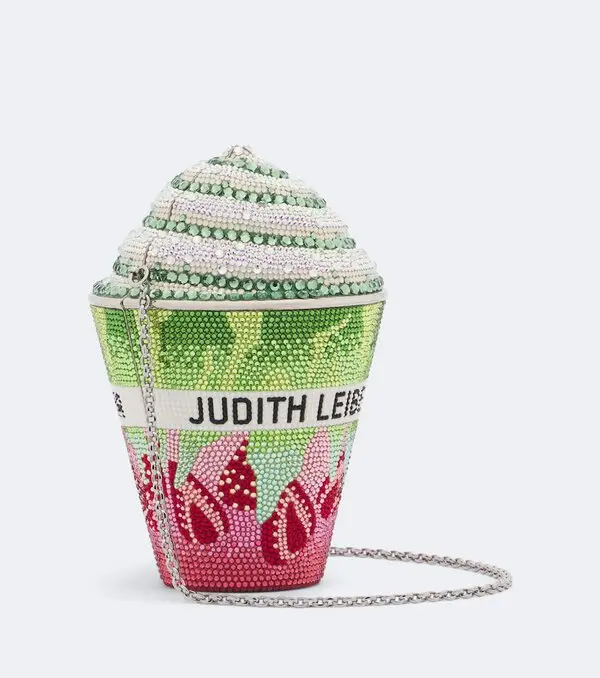 Judith Leiber Frozen Drink Matcha Embellished Clutch