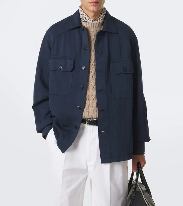 Ralph Lauren Purple Label Cotton And Linen Shirt