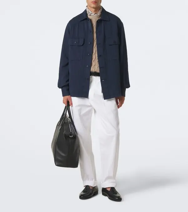Ralph Lauren Purple Label Cotton And Linen Shirt