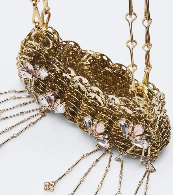Rabanne Iconic Nano 1969 Embellished Shoulder Bag
