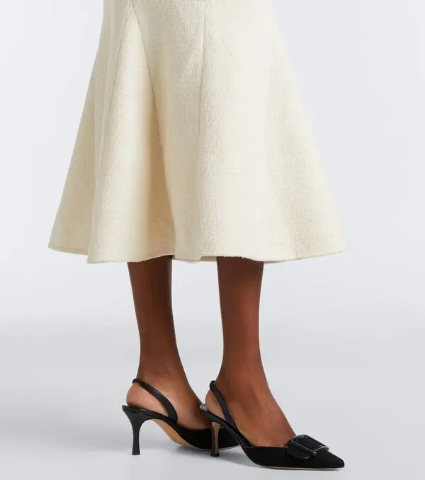 Roland Mouret Belted Asymmetric Bouclé Cocktail Dress