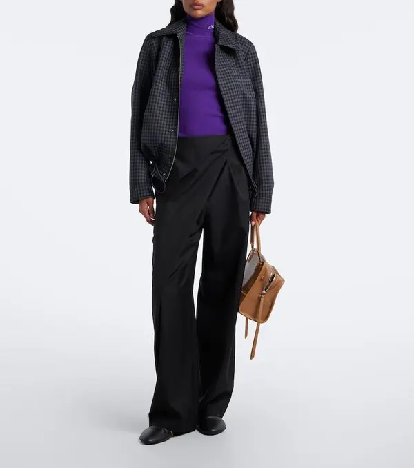 Loewe Gingham Wool-blend Blouson Jacket