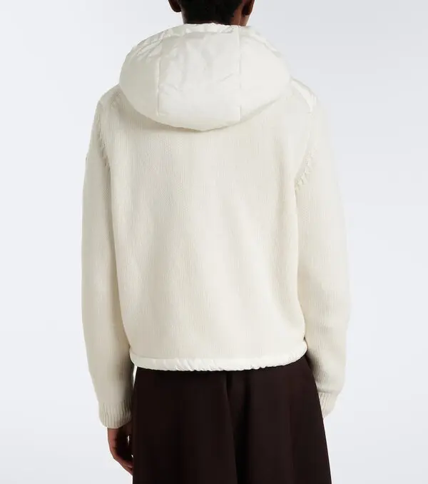 Moncler Wool And Cashmere Down Padded Cardigan