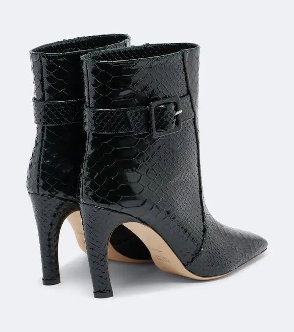 MALONE SOULIERS Rowan Snake-effect Leather Ankle Boots
