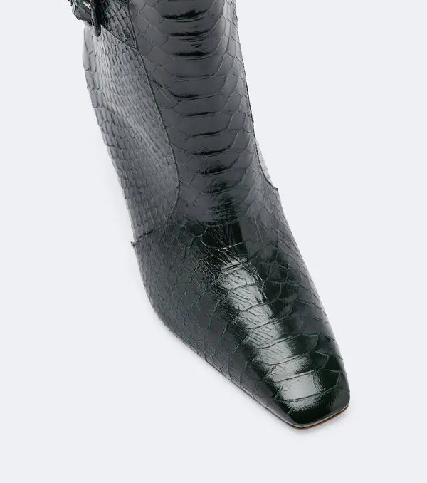 MALONE SOULIERS Rowan Snake-effect Leather Ankle Boots