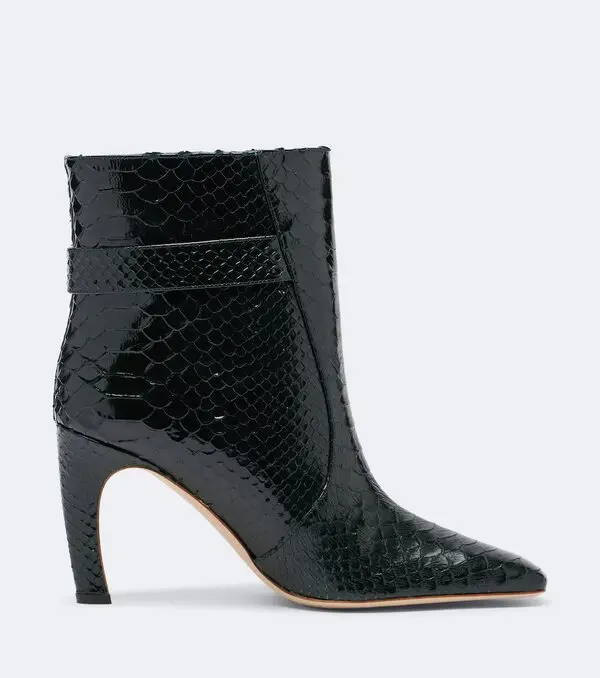 MALONE SOULIERS Rowan Snake-effect Leather Ankle Boots