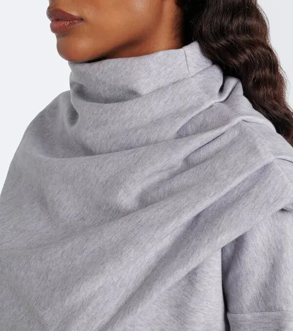 Magda Butrym Draped Cotton-blend Jersey Sweatshirt