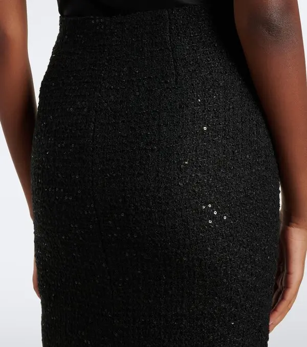Roland Mouret Sequined Bouclé Pencil Skirt
