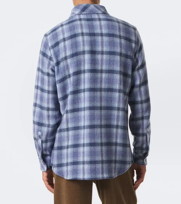 GOD'S TRUE CASHMERE Uniform Plaid Cashmere Shirt With Amethysts