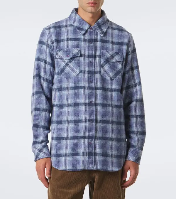 GOD'S TRUE CASHMERE Uniform Plaid Cashmere Shirt With Amethysts