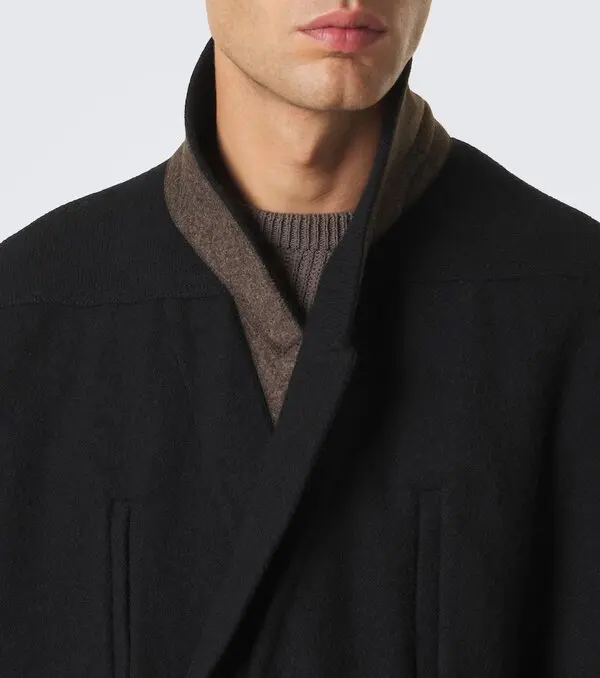 Rick Owens Poiret Virgin Wool Coat