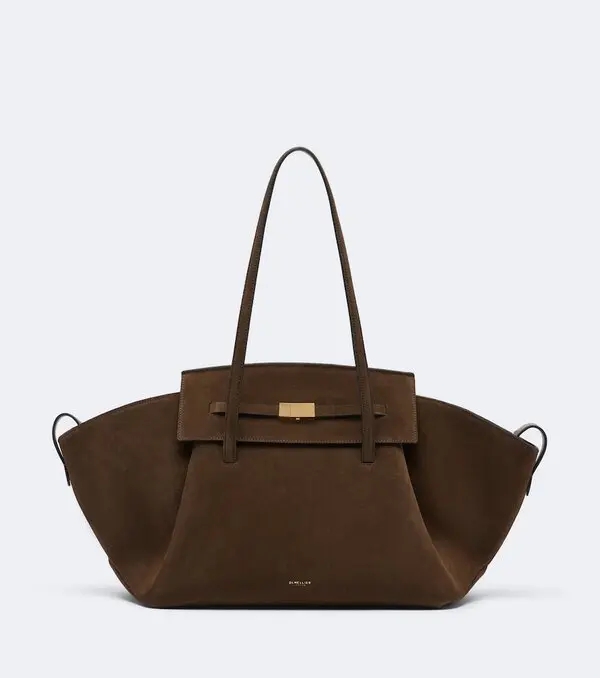 DEMELLIER Brooklyn Large Suede Shoulder Bag