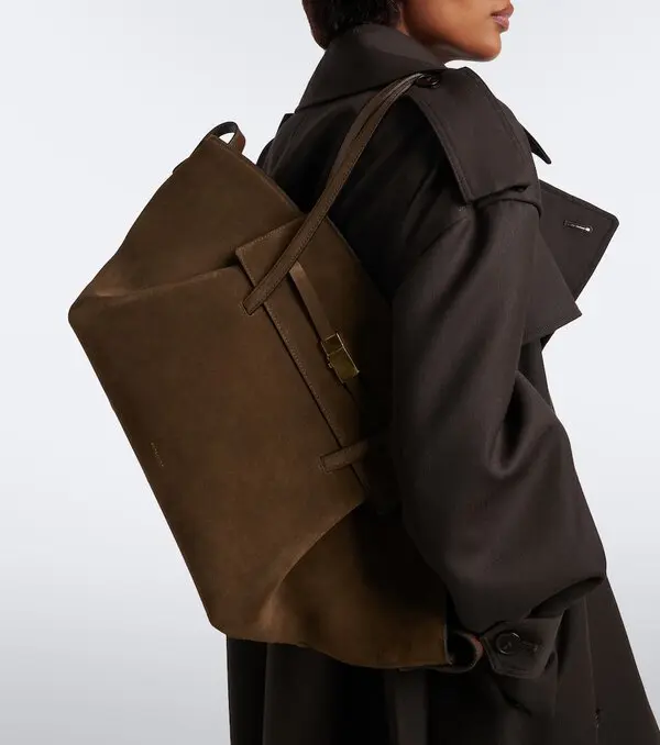 DEMELLIER Brooklyn Large Suede Shoulder Bag