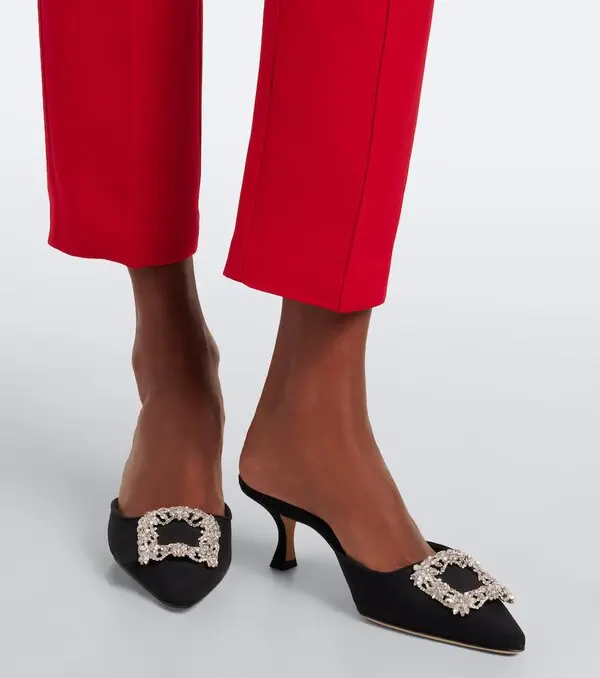 Roland Mouret Cropped Wool And Silk Slim Pants