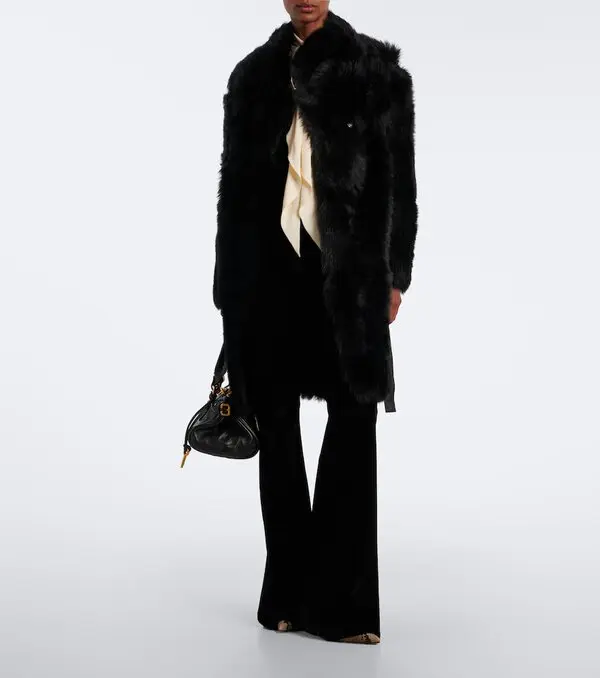 YVES SALOMON Reversible Shearling Wrap Coat