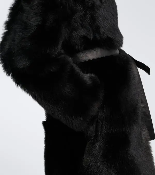 YVES SALOMON Reversible Shearling Wrap Coat