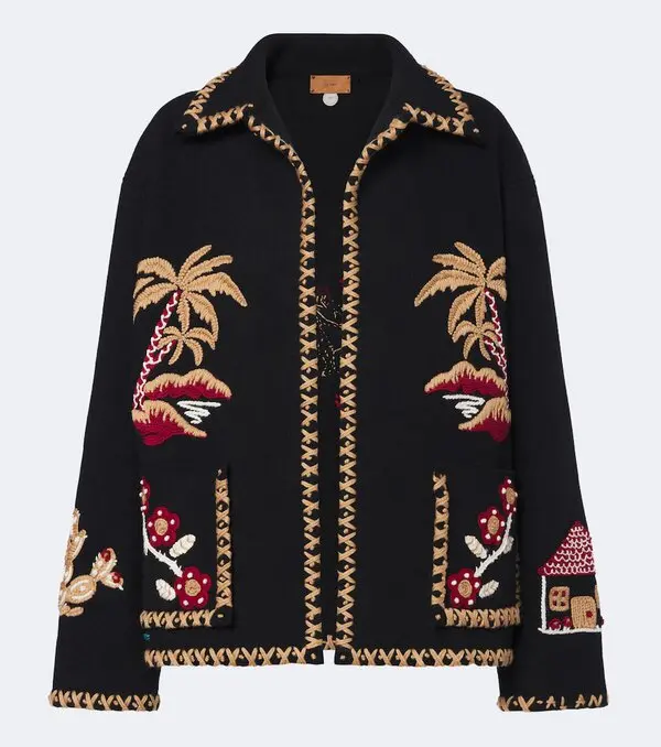 Alanui Remember Me Embroidered Virgin Wool Jacket
